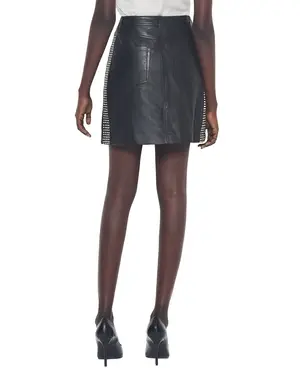 AS By DF Ryder Upcycled Leather Mini Skirt
