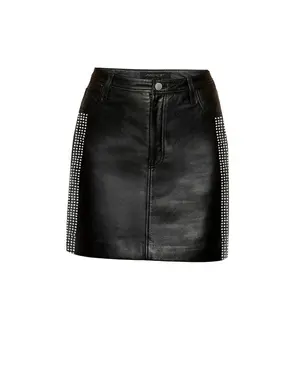 AS By DF Ryder Upcycled Leather Mini Skirt