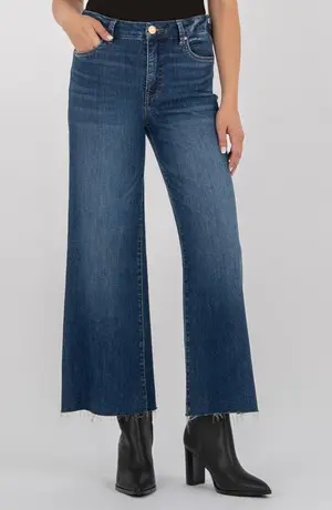 Kut From The Kloth Raw Hem Wide-leg Jeans - Inexhaustible