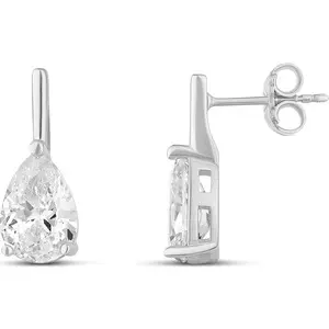 SHYMI Cubic Zirconia Drop Earrings - Silver