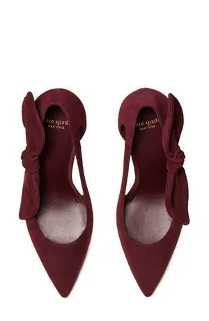 Kate Spade New York Bunnie Pointed Toe Pumps - Dark Merlot