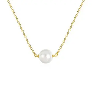 UNTAMED PETALS Callie Pearl Pendant - Gold