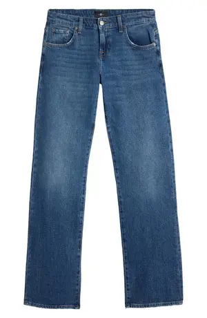 7 For All Mankind Low Rise Straight Leg Jeans - Explorer