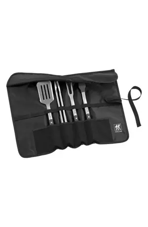 ZWILLING Bbq+ Triple Rivet 4-piece Grill Set - Black