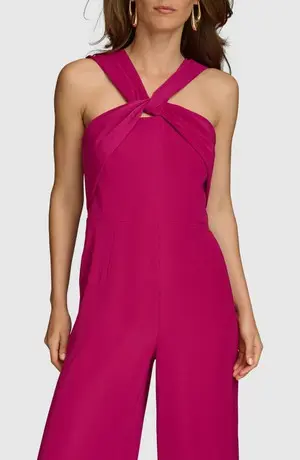 Donna Karan New York Sleeveless Wide-leg Jumpsuit