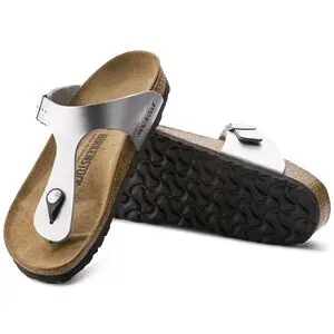 BIRKENSTOCK Gizeh Birko-flor Thong Sandals - Silver