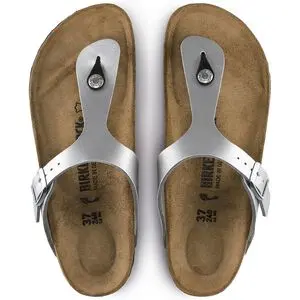 BIRKENSTOCK Gizeh Birko-flor Thong Sandals - Silver
