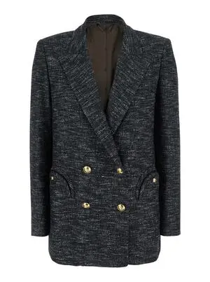 BLAZÉ MILANO Blazé Milano Aifer Double-Breasted Wool-Blend Jacket - Grey