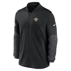 Nike New Orleans Saints Feel The Pressure Dri-fit Nfl 1/2-zip Top - Black