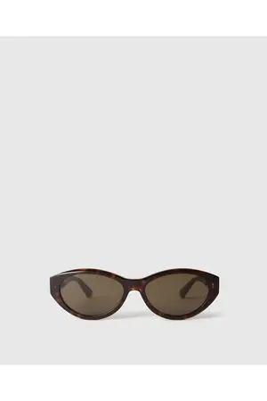 Stella McCartney Logo Oval Sunglasses - Red