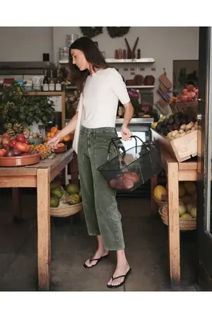 Splendid Carissa Corduroy Straight Leg Pants - Green