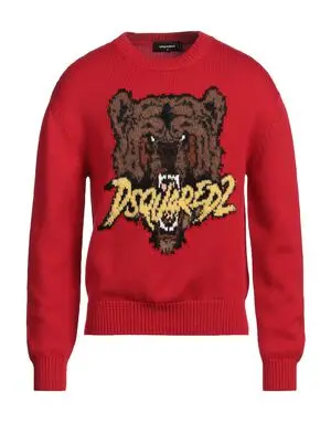 Dsquared2 Intarsia-knit Crewneck Sweater - Red