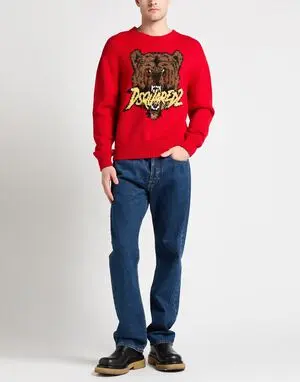 Dsquared2 Intarsia-knit Crewneck Sweater - Red