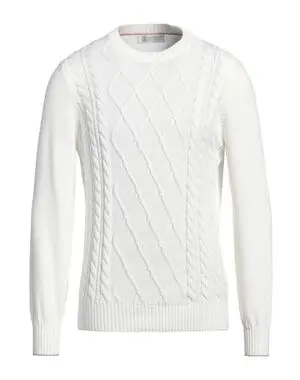 Brunello Cucinelli Cotton Knit Sweater - White