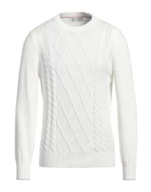 Brunello Cucinelli Cotton Knit Sweater - White