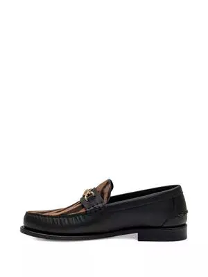 Versace Panelled Leather Loafers