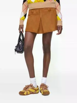 Marc Jacobs Box-pleat Mini Skirt - Brown
