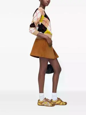 Marc Jacobs Box-pleat Mini Skirt - Brown