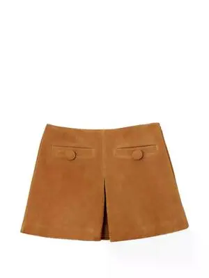 Marc Jacobs Box-pleat Mini Skirt - Brown