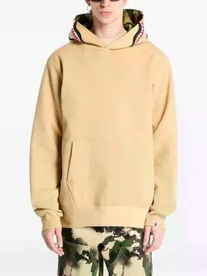 A BATHING APE Camo Shark-motif Hooded Sweatshirt