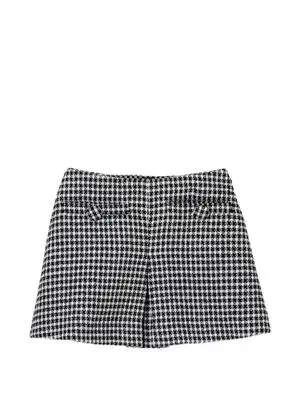 Marc Jacobs Gingham Tweed Mini Skirt - Black
