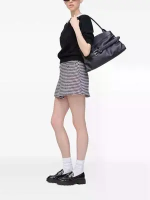 Marc Jacobs Gingham Tweed Mini Skirt - Black