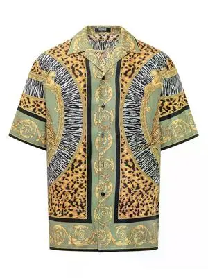 Versace Leopard-print Shirt - Green