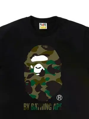 A BATHING APE Camouflage-print Ape-head T-shirt - Black