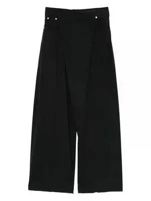 MUGLER Wrap Wide-leg Trousers - Black