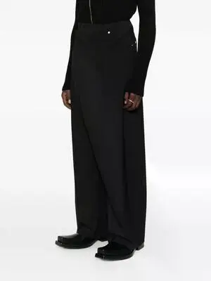 MUGLER Wrap Wide-leg Trousers - Black