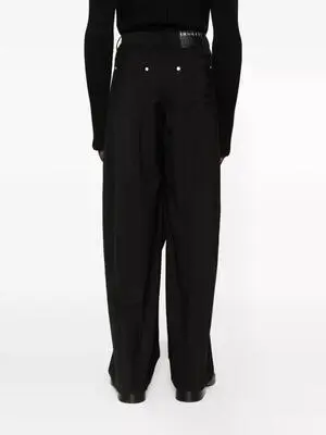 MUGLER Wrap Wide-leg Trousers - Black