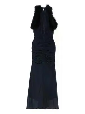MUGLER Trimmed Ruched Dress