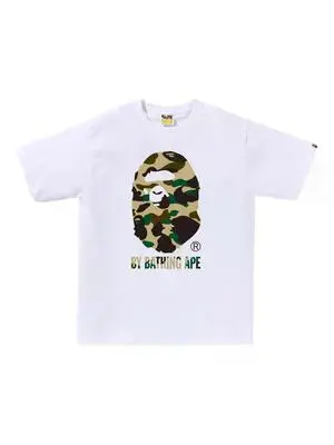 A BATHING APE Camouflage-print Logo T-shirt - White