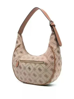 Guess Logo-plaque Curved Shoulder Bag