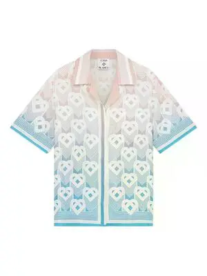 Casablanca Gradient-effect Heart-monogram Shirt Pink