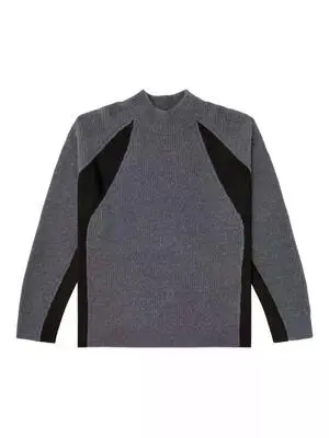 DIESEL® K-lollo-tn Ribbed Panelled Sweater - Grey