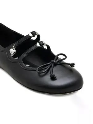 Marc Jacobs The Kiki Ballet Flats With Buckle Embellishments - Black