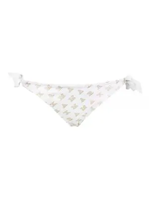 Max Mara Logo-print Side-tie Bikini Bottom - White