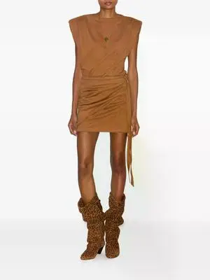 Isabel Marant Étoile Marielle Draped Jersey Mini Dress - Brown