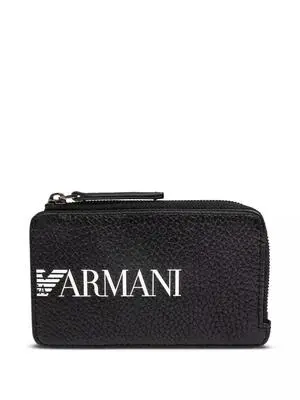 Emporio Armani Logo-plaque Zip-around Cardholder - Black