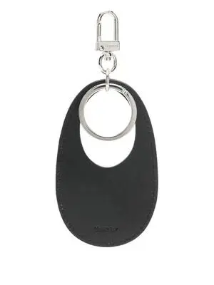 Coperni Oval-shaped Leather Keyring - Black