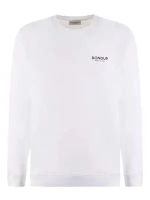 DONDUP Logo-embroidered Crew-neck Sweatshirt - White