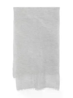 Antonelli Firenze Metallic-striped Scarf - Grey