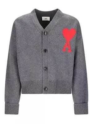Ami Logo Button Cardigan