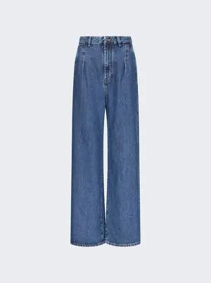 Loulou De Saison Washed Straight Leg Jeans - Blue