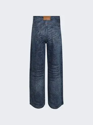 Alexander Wang Marker Print Straight-leg Jeans