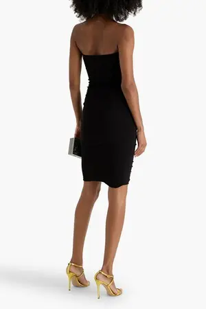Norma Kamali Strapless Ruched Stretch-jersey Dress