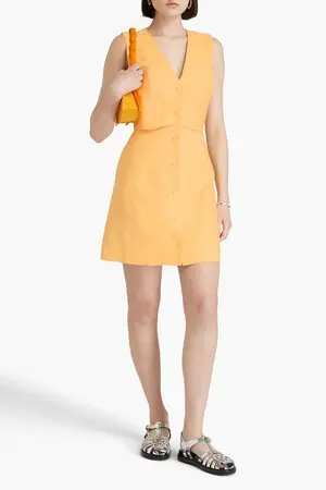 Sandro Layered Twill Mini Dress