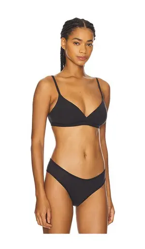 SKIMS Fits Everybody Crossover Bralette 2 Pack In Black - Sienna & Onyx