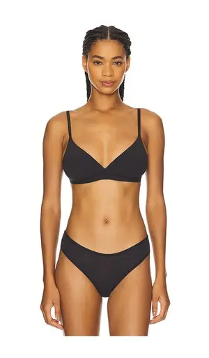 SKIMS Fits Everybody Crossover Bralette In Black - Onyx